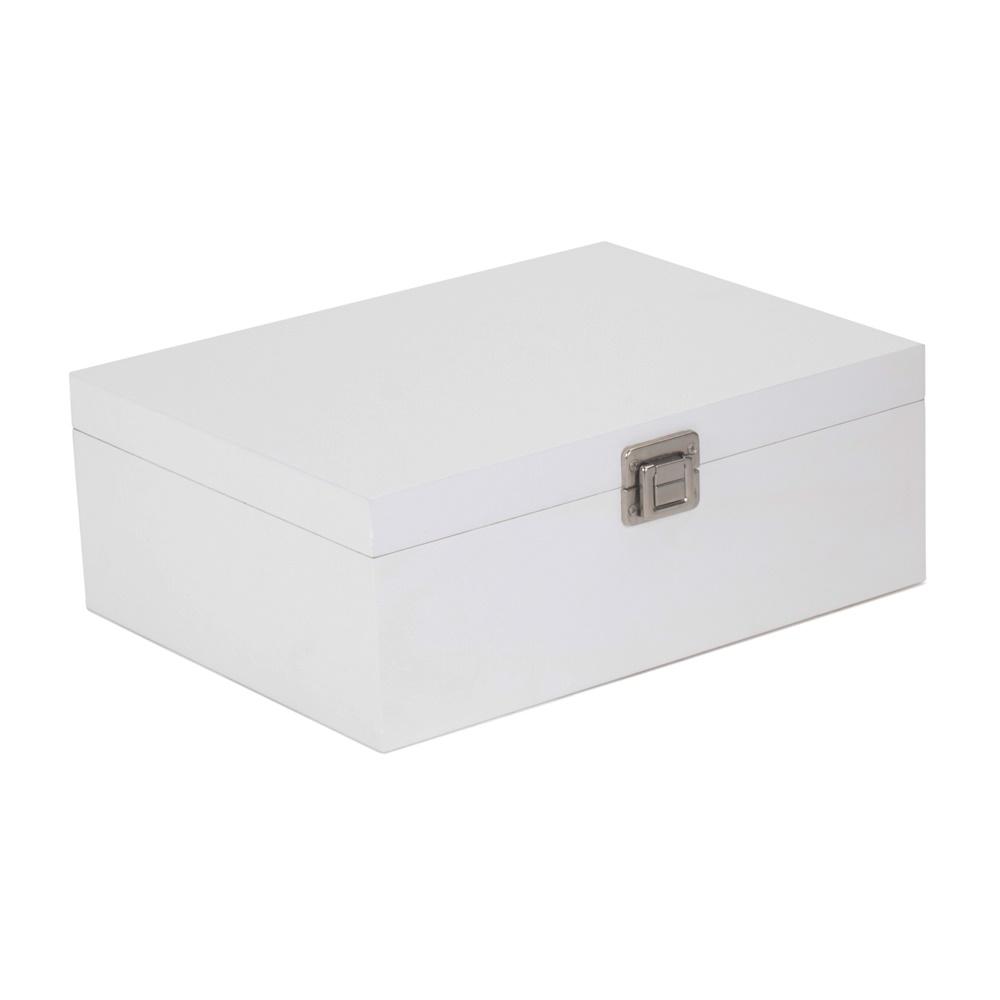 White Wooden Storage Box | The Willow Basket