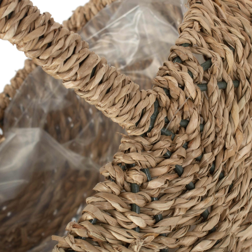 Oval Seagrass Flower Basket |The Willow Basket